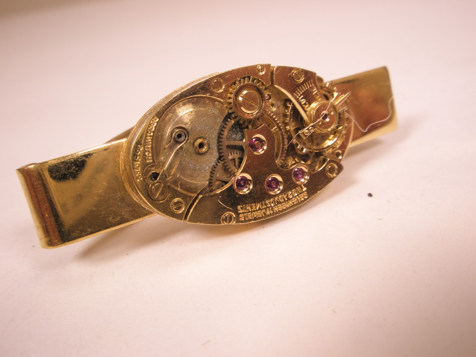 17 Jewels Swiss Watch Movement Vintage SMALL Tie Bar … - Gem