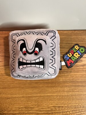 Nintendo Official Super Mario Mini Thwomp Pillow Plush Toy 6”Gray NWT ...
