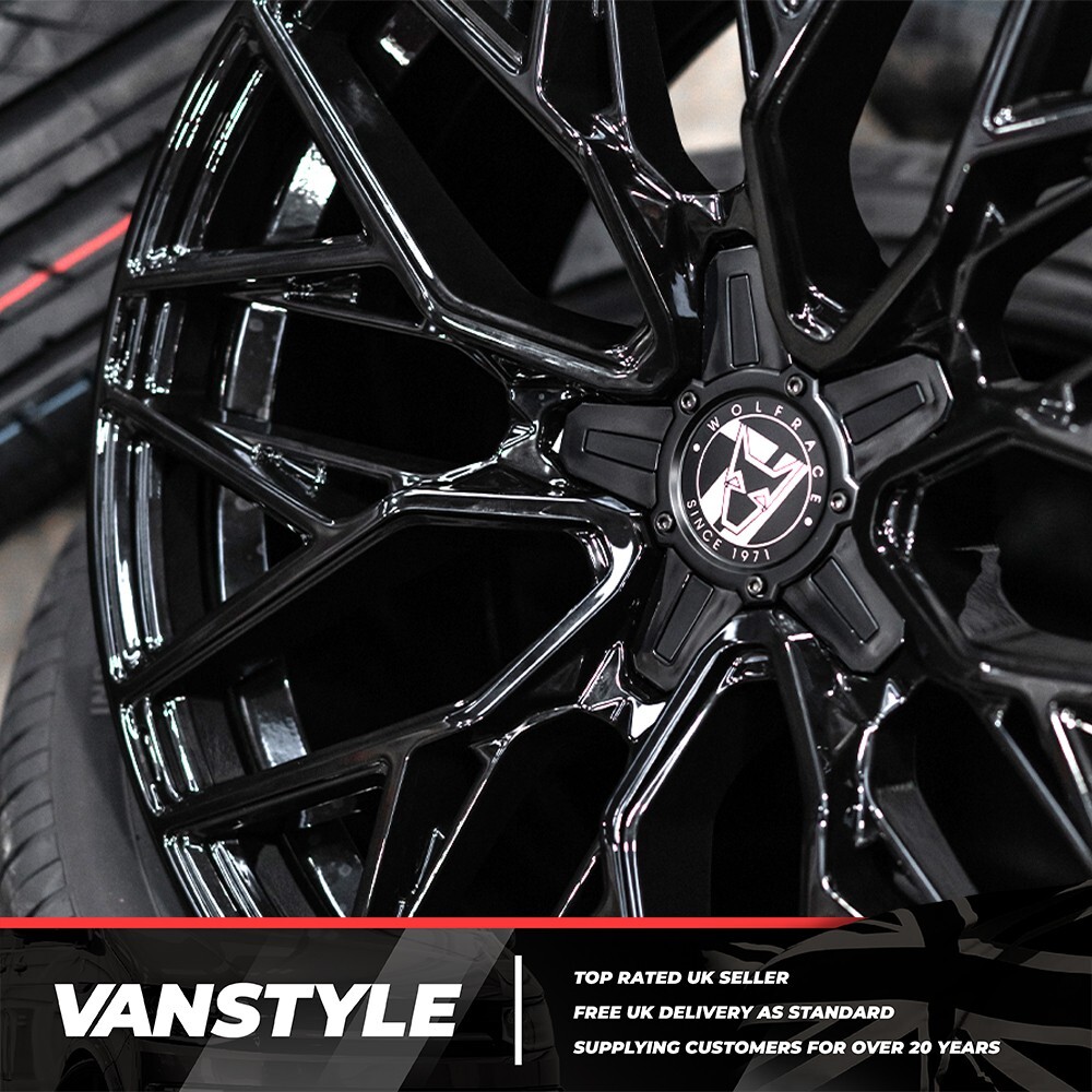 FITS VW T6 2015-2019 TRANSPORTER WOLFRACE WOLFSBURG 20" 5x120 BLACK ...