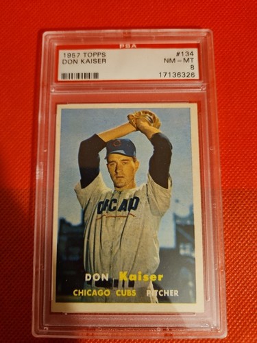 1957 Topps Baseball #134 Don Kaiser Cubs PSA 8 NM-MT | eBay