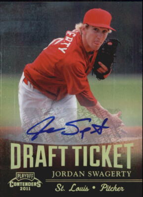 2011 Playoff Contenders Draft Ticket Autographs #DT87 Jordan Swagerty ...