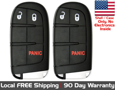 Lot 2x New Replacement PROXIMITY Key Fob SHELL / CASE for Jeep Compass ...
