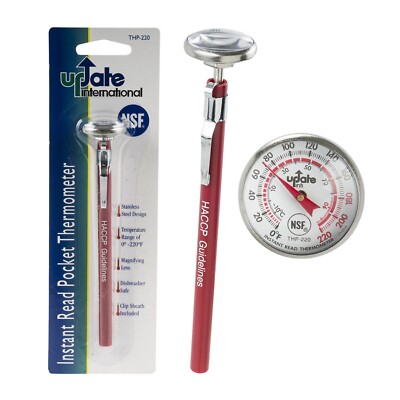 Stainless Steel Instant Read Pocket Cooking Thermometer | eBay