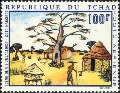 Chad 1970 African Artists/Art/Trees/Baobab/Painters/Paintings 1v ...