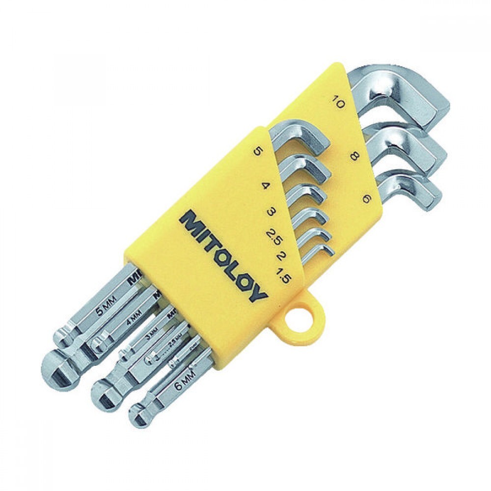 Mitoloy Short Head Ball Point Hex Key Wrench Set 9 pieces HBS900S Japan ...