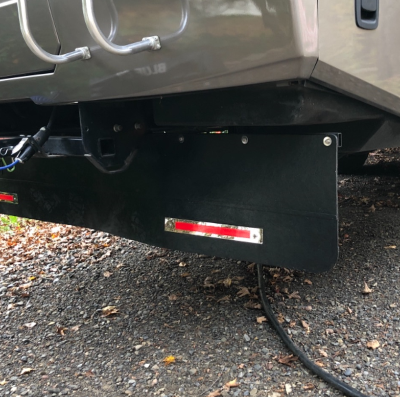 Heavy Duty Rubber RV Mud Flap Rock Guard Rear Coach Trailer Tow Shield ...