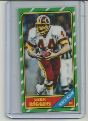 2016 JOHN RIGGINS WR/ FT 1/3 ART SKETCH CARD ORIGINAL PRINT TSC - 1986 ...