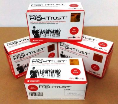 Genuine Evolis R3314 Color Ribbon 6 Panel YMCKOK 200 Print Dualys ...