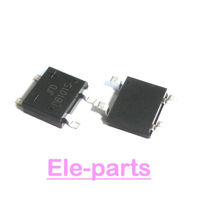100 PCS DB101S SMD-4 1.0 Amp Single Phase Surface Mount Bridge ...