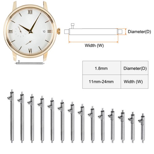 2pcs Quick Release Spring Bar 1.8mm Dia 21mm Width Stainless Steel ...