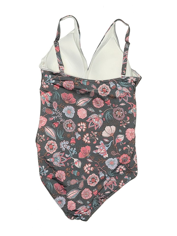Niptuck Swim Women Gray One Piece Swimsuit 10 | eBay