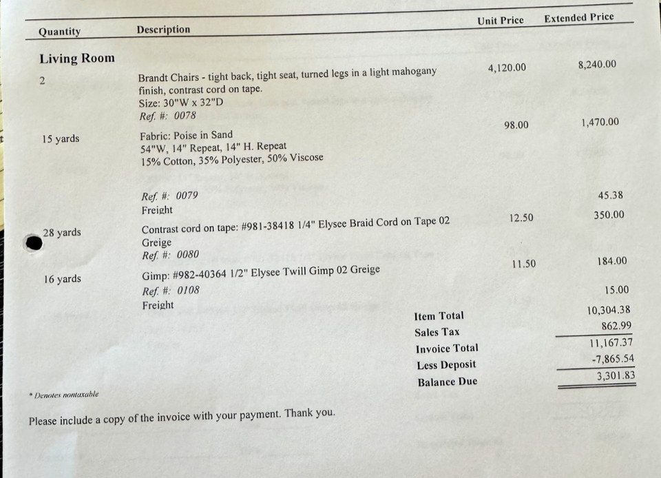 Upholstered Sand-Colored Chairs (Brandt) for Living Room, Excellent ...