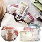 20Pcs Reusable Zip lock Snack Bags Mason Jar Zipper Food Saver Ziplock ...