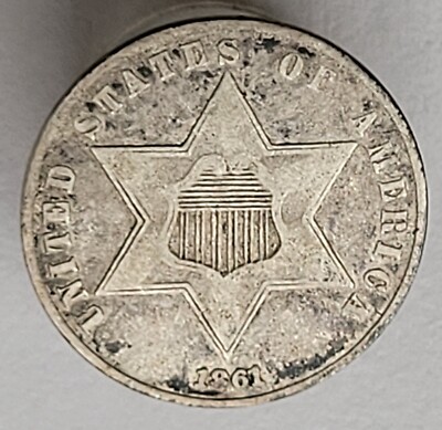 1856 Three 3 Cent Silver Coin Very Nice | eBay