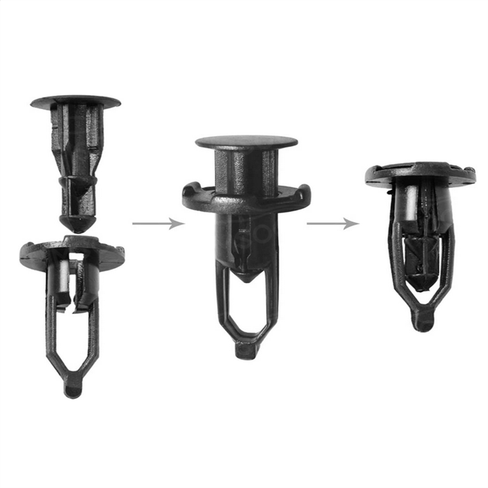 100PCS Car Fasteners Trim Panel Clips Bumper Fender Push Pin Rivets For ...