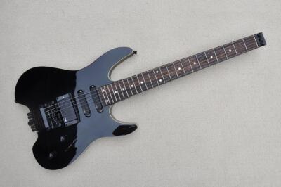 Headless Black Body Electric Guitar with SSH Pickups,Tremolo,Rosewood ...