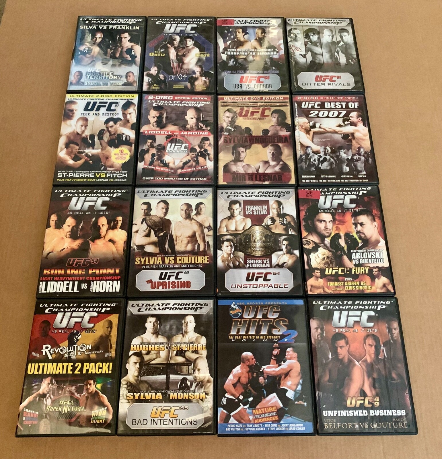 UFC - 16 DVD Lot Ultimate Fighting Championship MMA Mixed Martial Arts ...