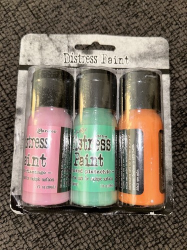 Ranger Tim Holtz Distress Paint Kit #9 Set Of 3 Acrylic Paints NEW | eBay