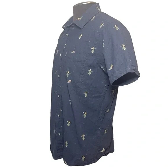 Rip Curl Men Button Up Stretch Short Sleeve Hula Breach Shirt, Navy, Sz ...