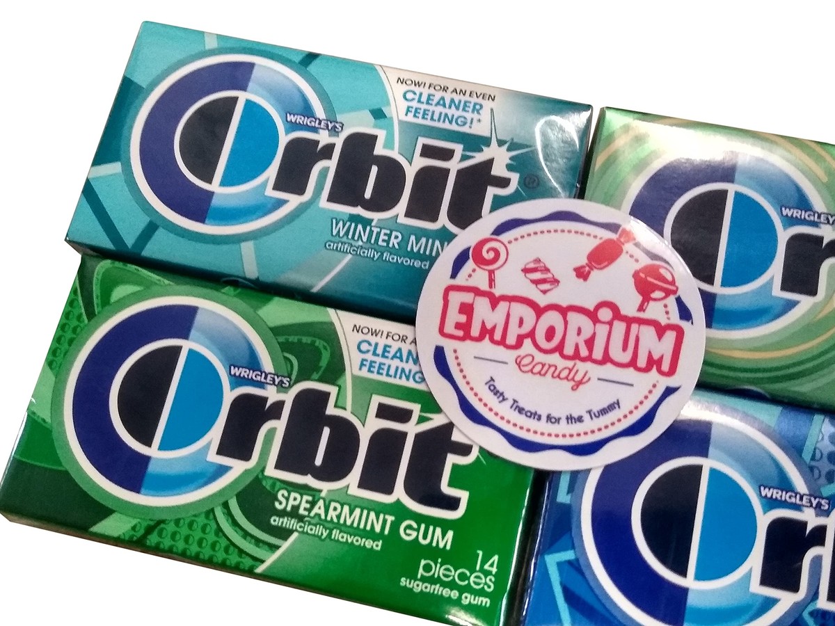 Orbit Candy Sugar Free Chewing Gum, Bubblemint, 12/ Box Candy, Gum