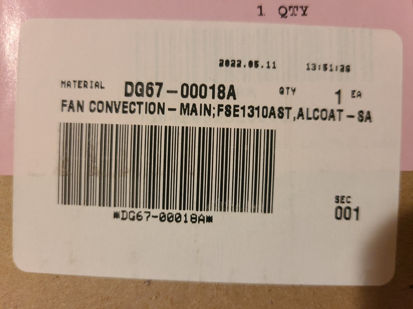 Samsung Range Oven Fan Convection-main DG67-00018A For NX60T8511SS | eBay