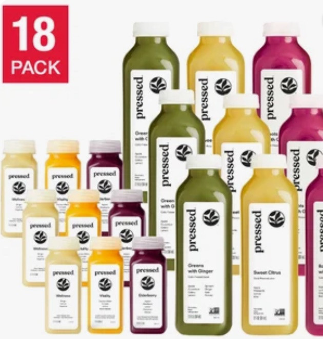 Cold-Pressed HEALTH Juice & Shot Bundle -18 Bottles, 9 Juices & 9 Shots ...