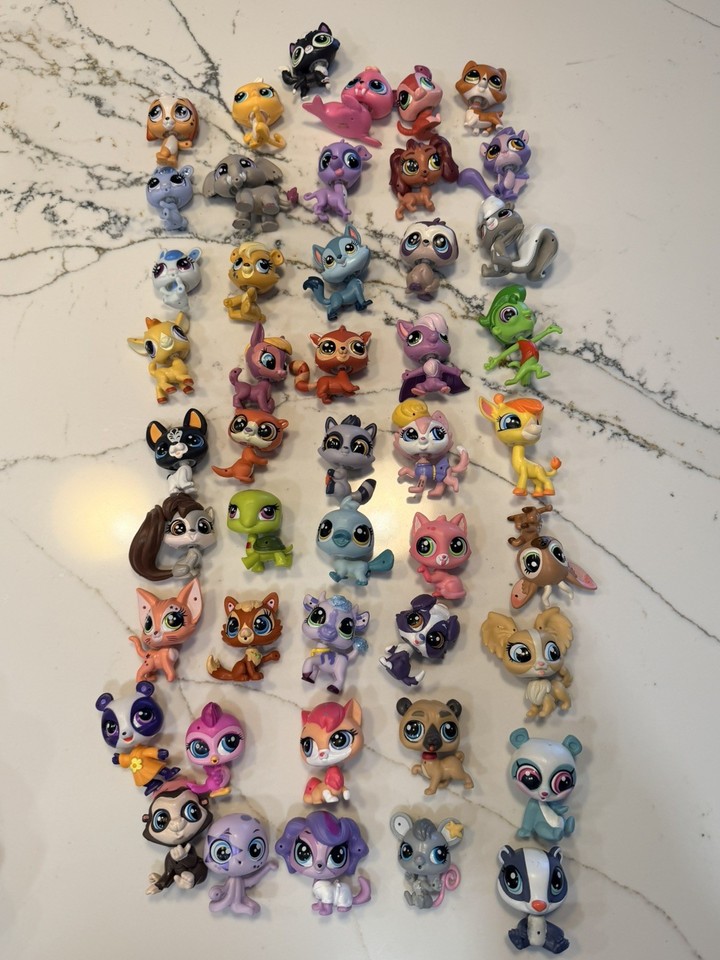 46 Figurines LP Littlest Pet Shop Lot Mixed Bobble Dog Cat monkey 2” | eBay