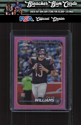 2024 Topps Chrome 202 Caleb Williams Pink Refractor Rookie | eBay