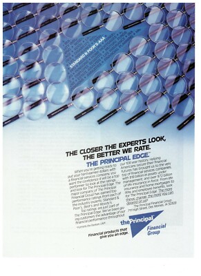 1989 Principal Financial Group Magnifying Glass Vintage Print ...