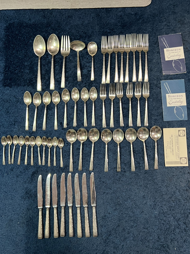 1940's Easterling Horizon Sterling Silver Flatware Set 52.6 Oz. without ...
