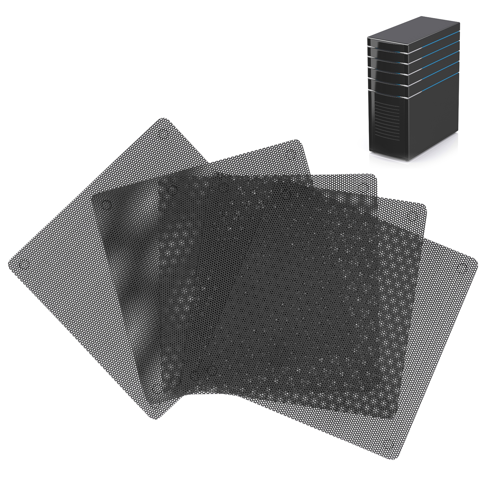 5pcs 12cm Computer Fan Cover PC Computer Laptop PVC UstProof Fan Ust ...