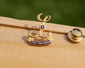 Lioness Club International Past President 1/20 10K G.F. Gold Filled Pin ...