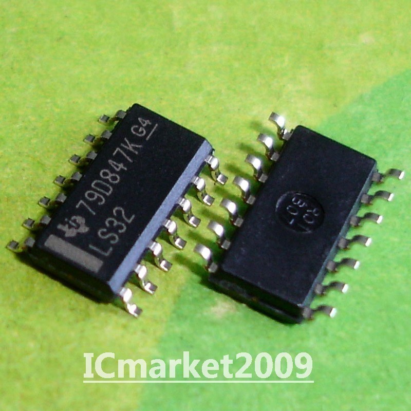 50 PCS SN74LS32DR SOP-14 SN74LS32D 74LS32 LS32 Quad 2-Input Positive-Or ...