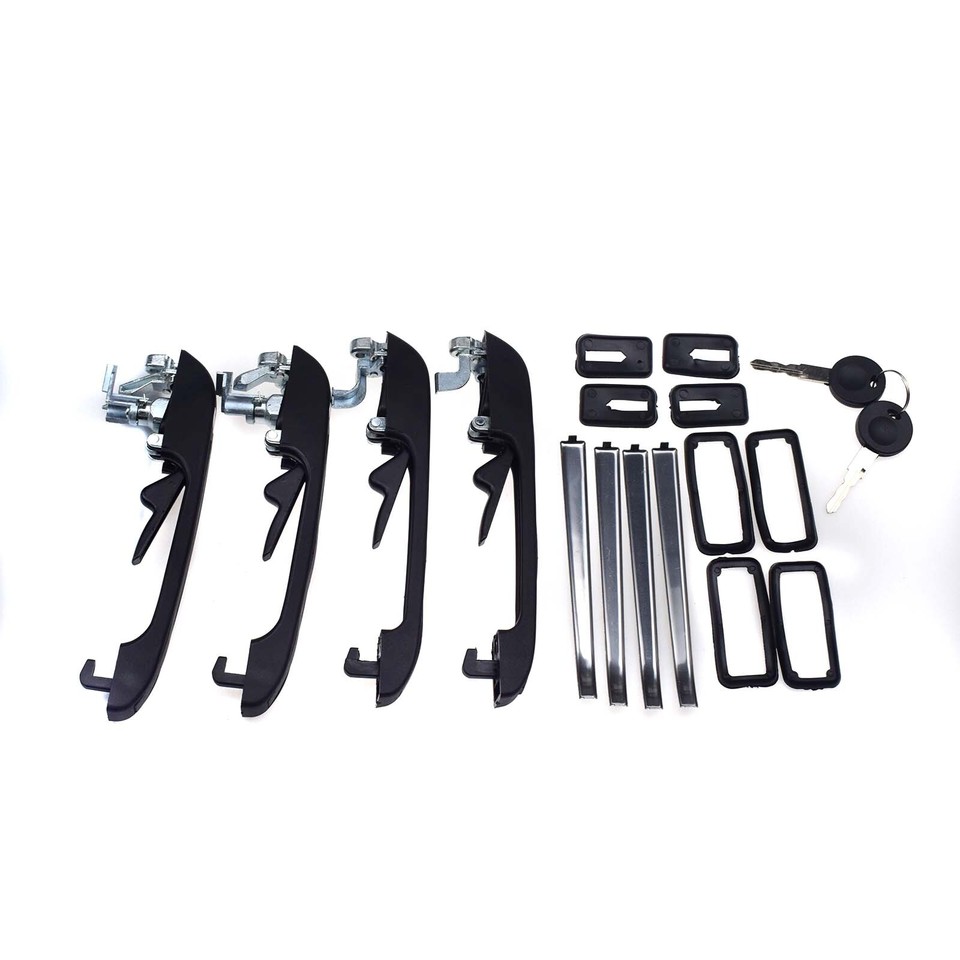 4 PCS Outer Door Handle with Keys for VW Golf Jetta MK1/MK2 Scirocco ...