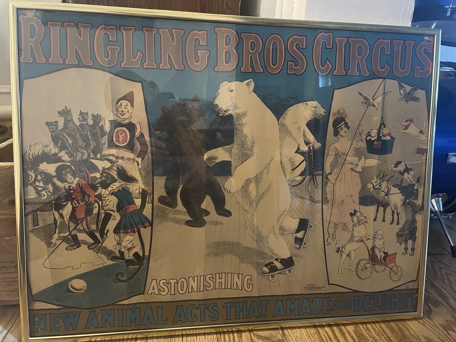 Ringling Bros Vtg Poster 1930s Circus Pallenberg Bears Monkeys ...