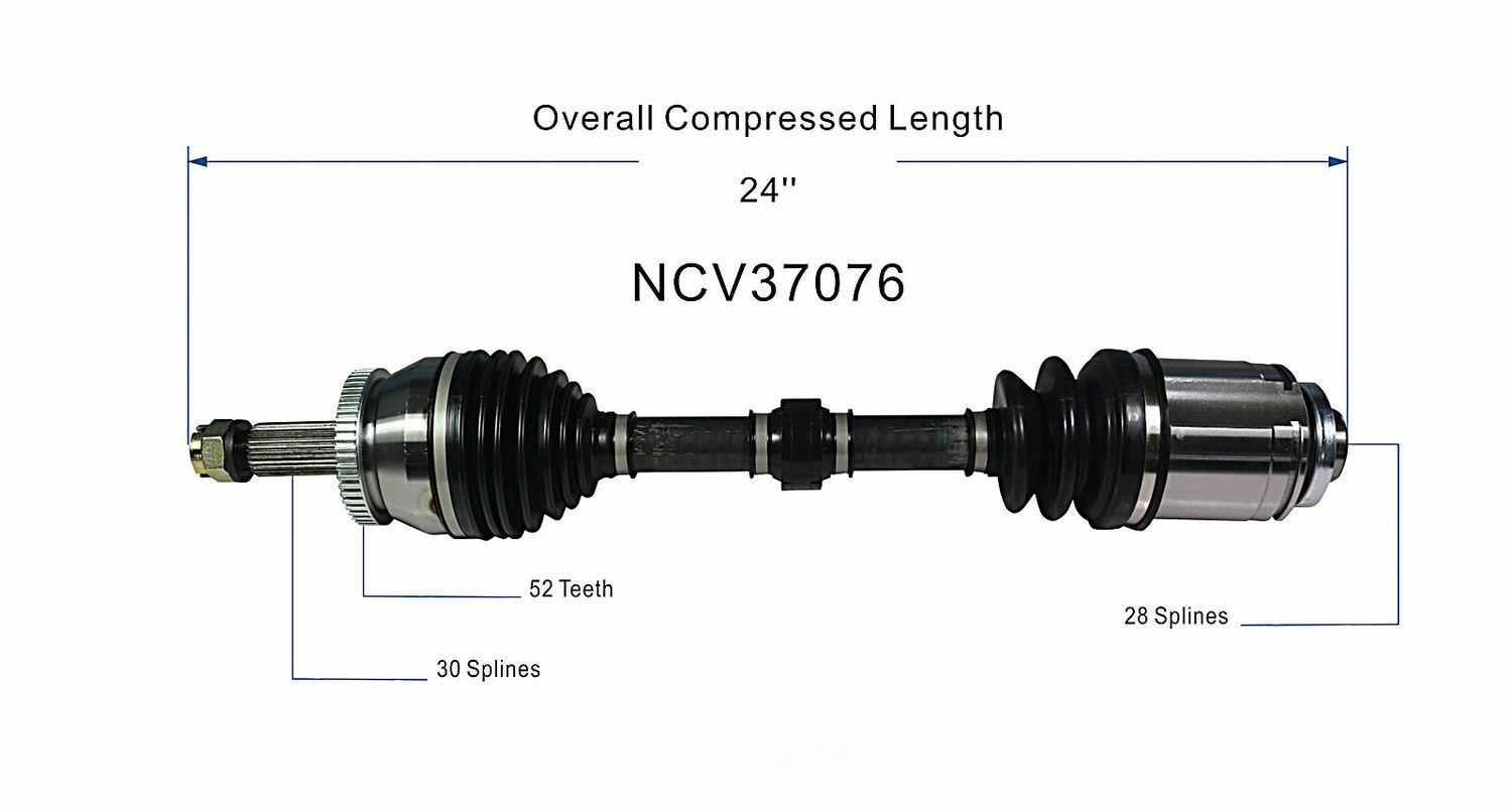 CV Axle Assembly-New CV Axle Front Right GSP fits 07-09 Hyundai Santa ...