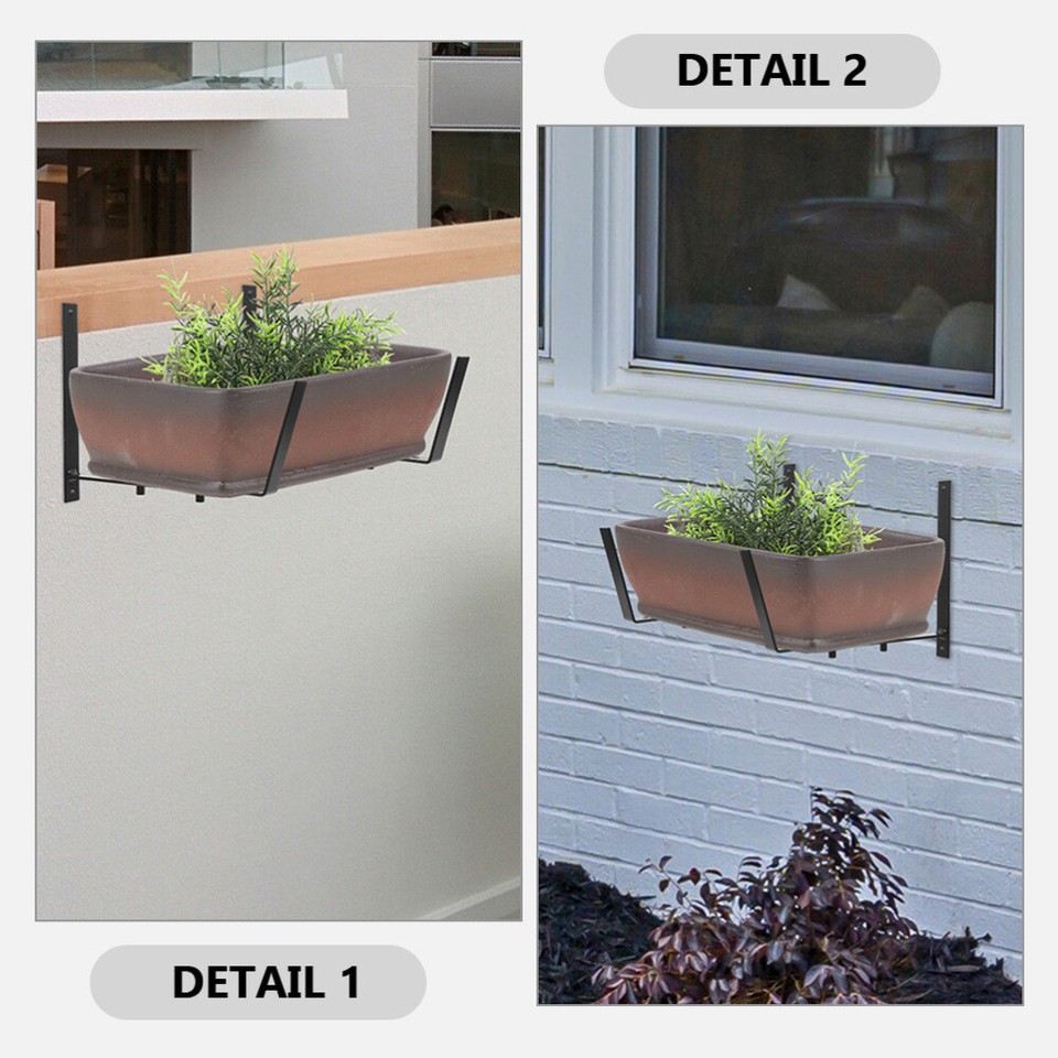 1 Set of Balcony Planter Hanger Metal Hanging Planter Bracket Iron ...