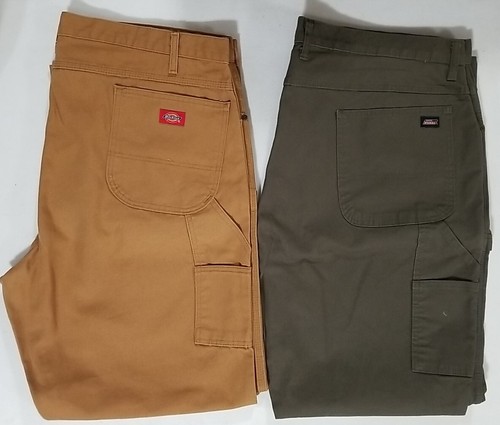 LOT OF 2 -DICKIES Carpenter Hammer Loop Utility Cotton Duck Denim Pants ...