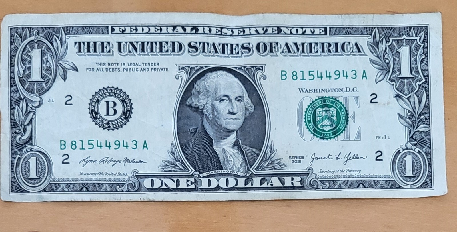 2021 One Dollar Bill / Note Janet Yellen Note | eBay