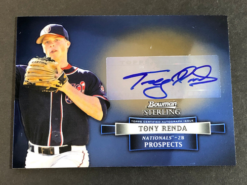 Tony Renda Nationals Signed 2012 Bowman Sterling Baseball Card #BSAP ...