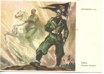 1940 ITALY FASCIST PROPAGANDA MILITIA MVSN M BATTALIONS SIGN DANIELE ...