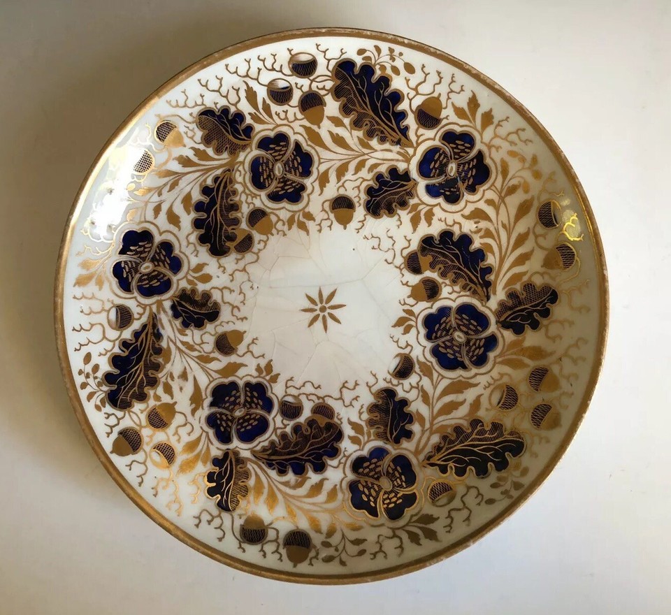 Antique Rare New Hall Pattern 562 Cobalt & Gilt Acorn Dish Circa 1795 ...