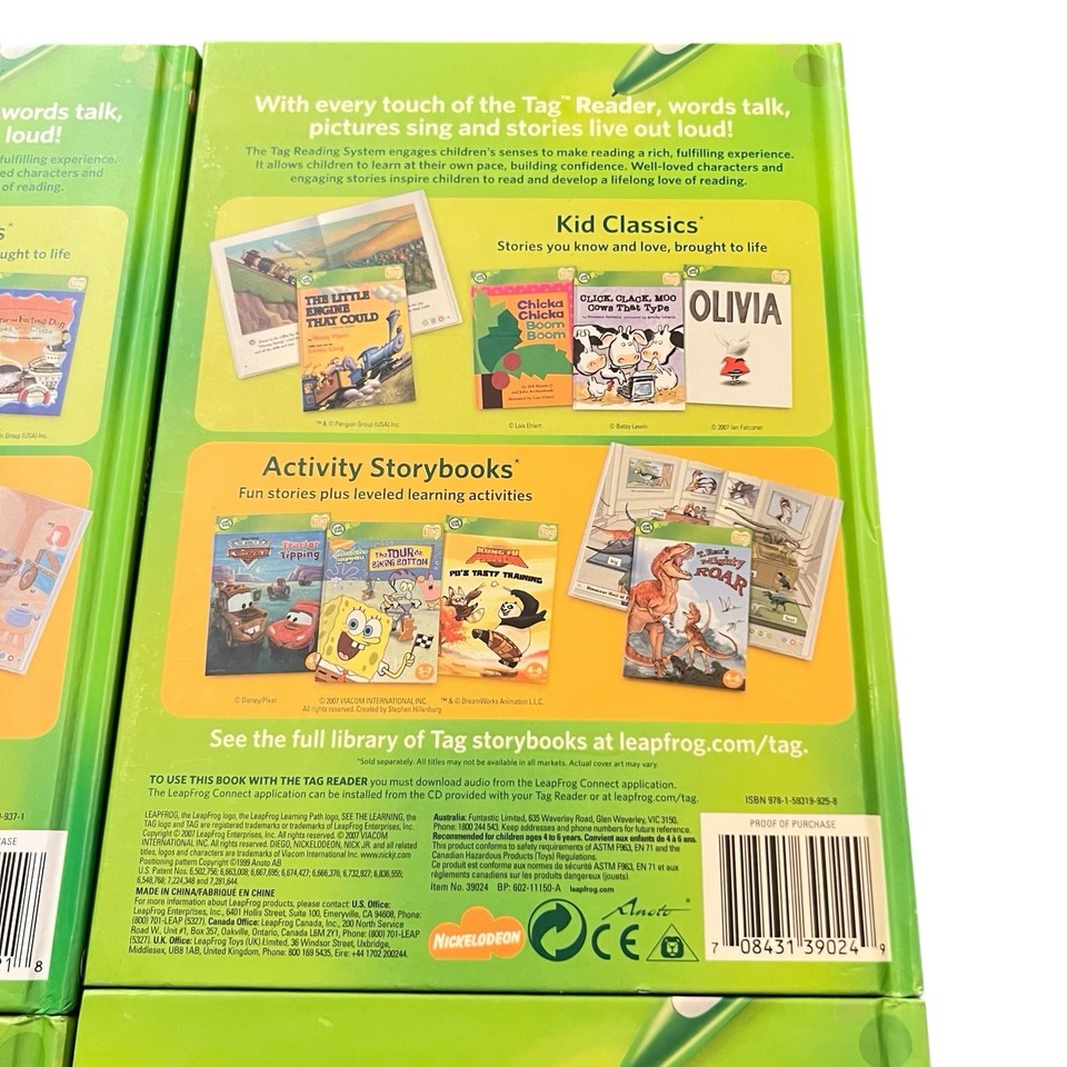 LeapFrog Tag Leap Frog 4 Interactive Book Set For Early Readers Ages 4 ...