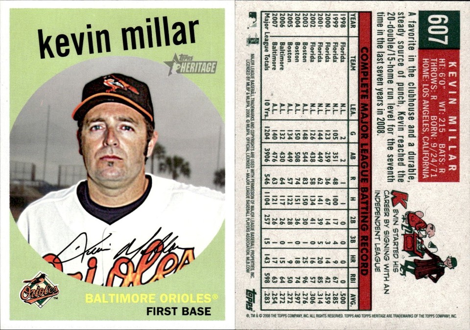 2008 Topps Heritage Baseball Green Backs Complete Your Set #601-720 You ...