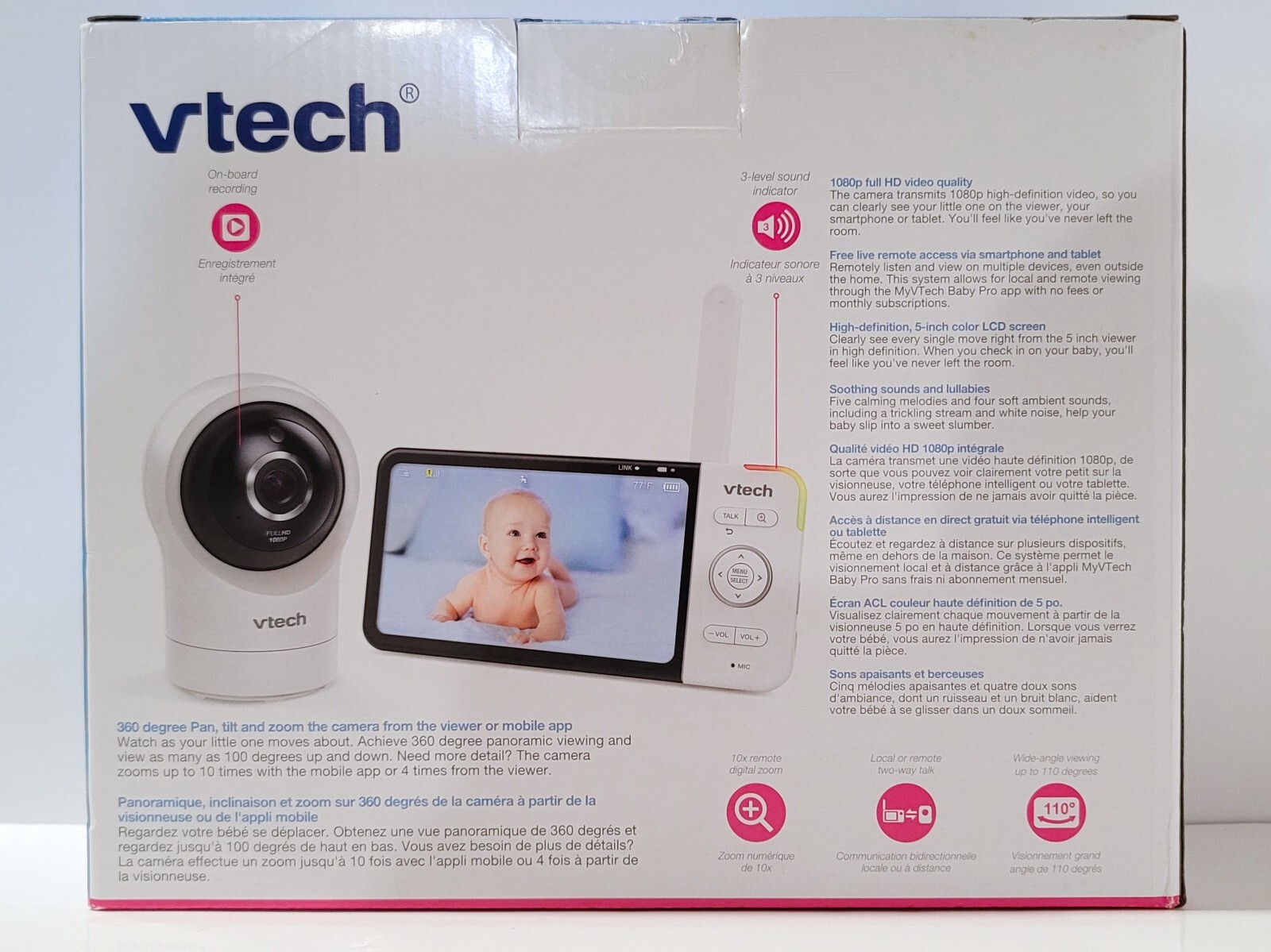 VTech RM5764HD 5" Digital Video Monitor With Remote Access for sale ...