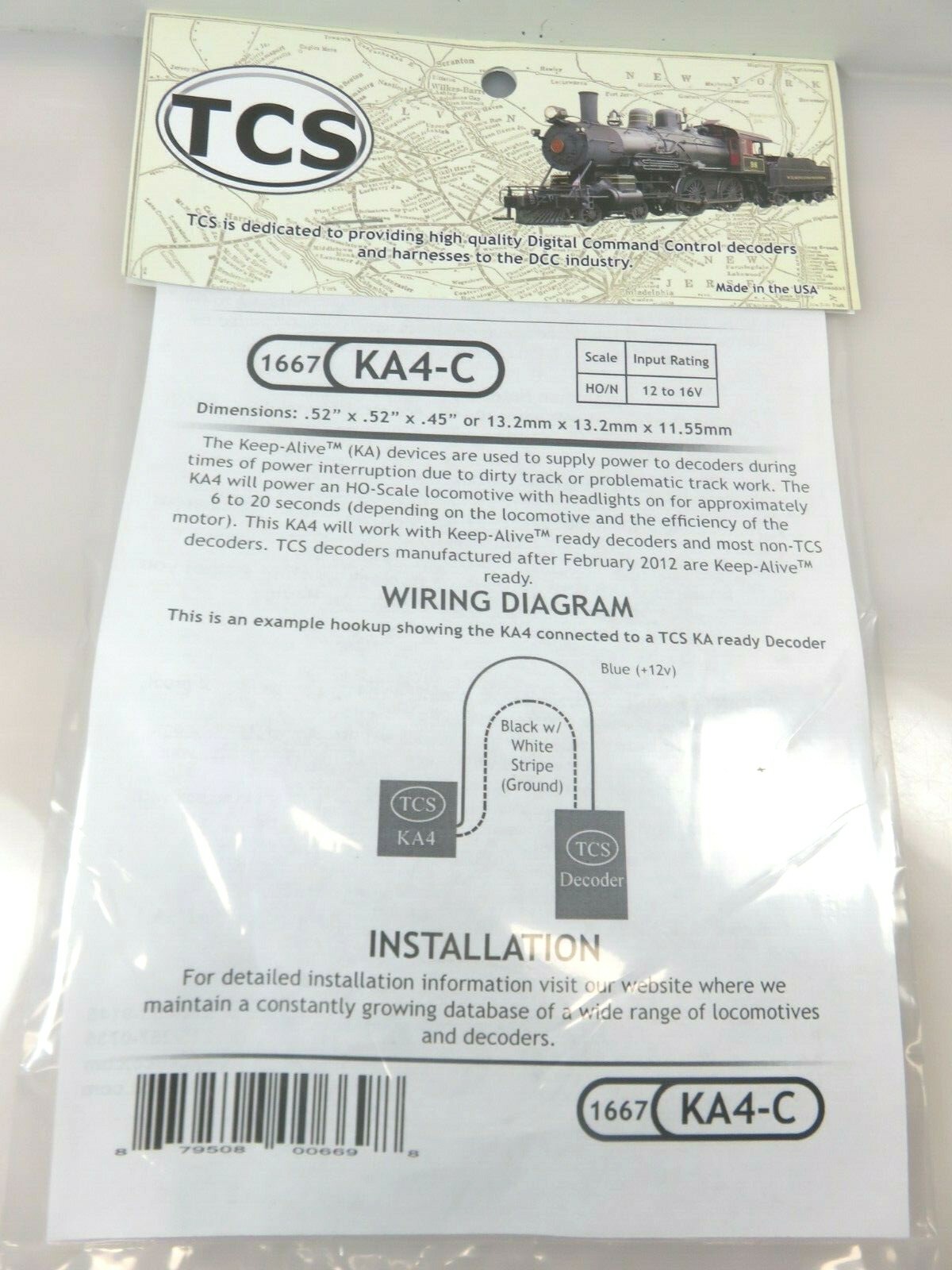 Train Control Systems TCS 1667 Ka4-c Keep Alive for sale online | eBay
