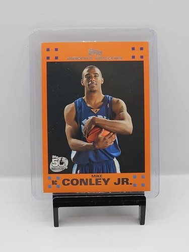 🏀Mike Conley Jr RC 2007-08 Topps Rookie Card #4 Orange Border Memphis ...