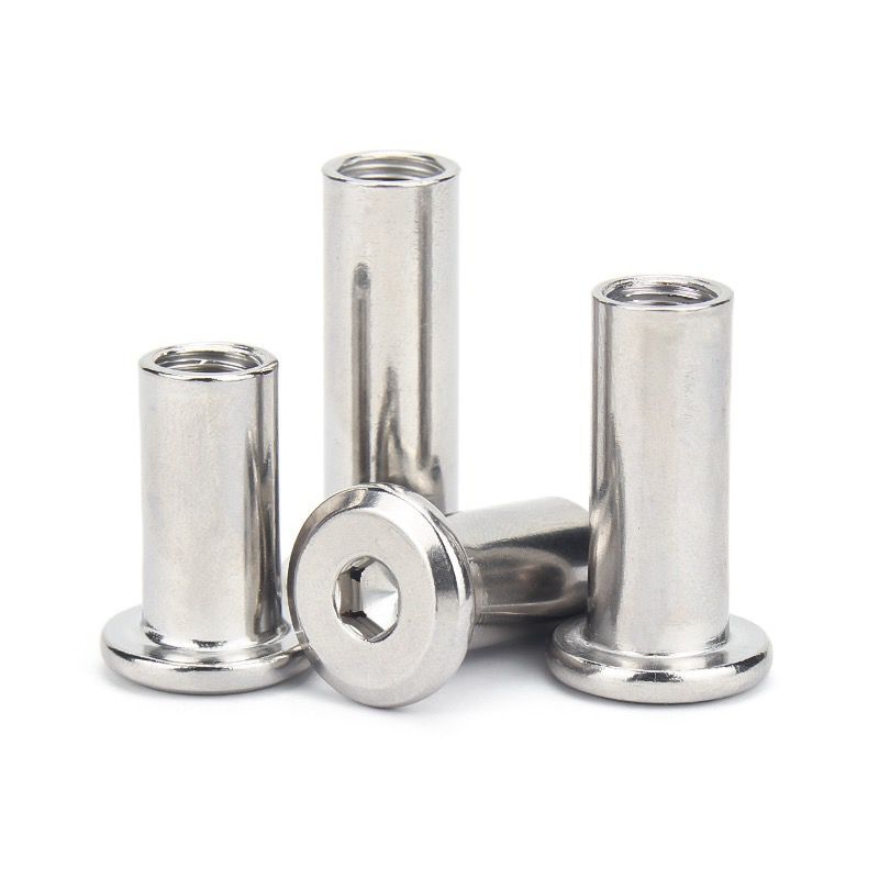M3-M10 SUS304 Hex Socket Head Furniture Bed Connector Rivet Insert ...