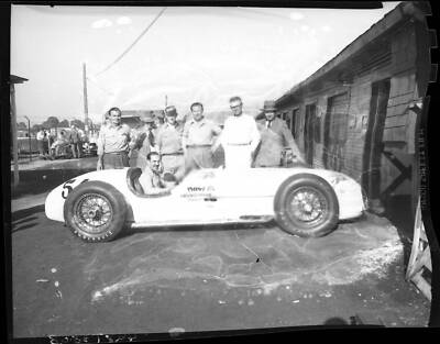 Duke Nalon in #54 Car with Crew 1948 MOTOR RACING OLD PHOTO | eBay ...