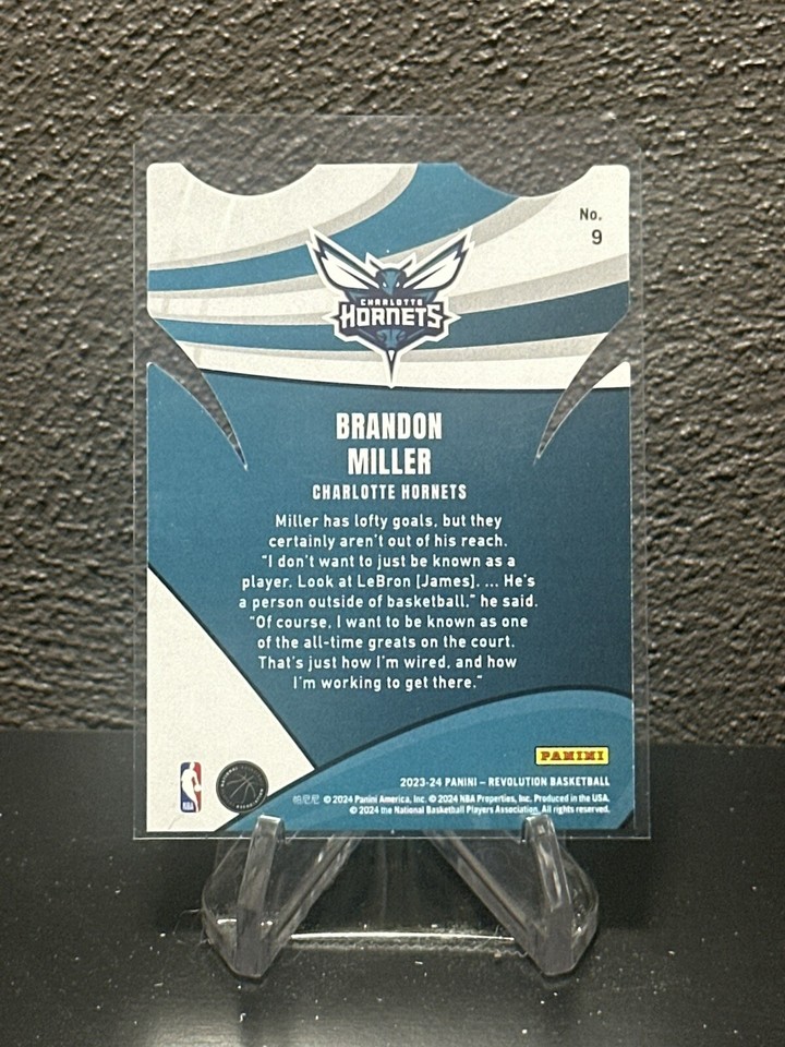 Brandon Miller 2023-24 Revolution Liftoff Die Cut Rookie Card No. 9 ...